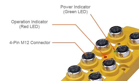PT (4-Pin Connector) Series Sensor Distribution Boxes (M12 4-Pin ...